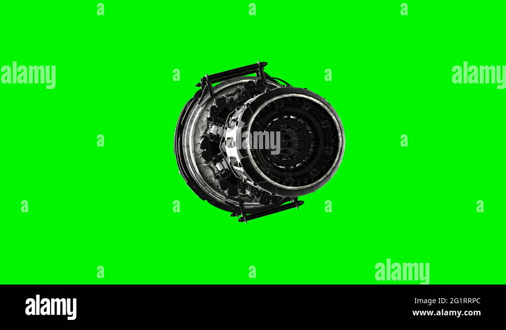 rotate jet engine turbine of plane, aircraft concept, aviation and ...