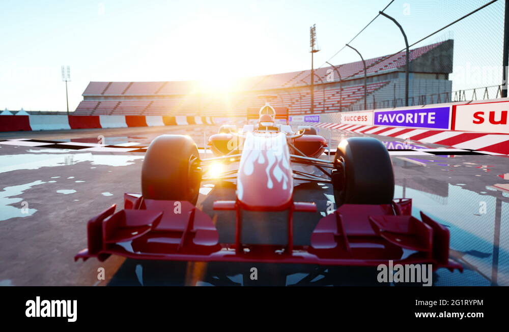 Racer of formula 1 in a racing car. Race and motivation concept. 4k ...