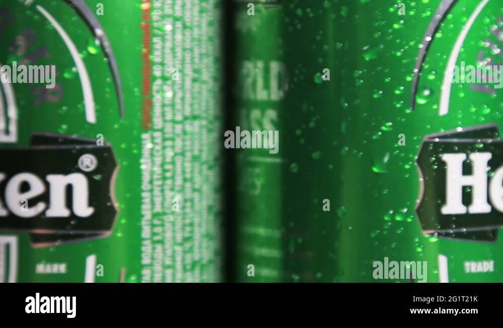 Heineken beer global brand Stock Video Footage - Alamy