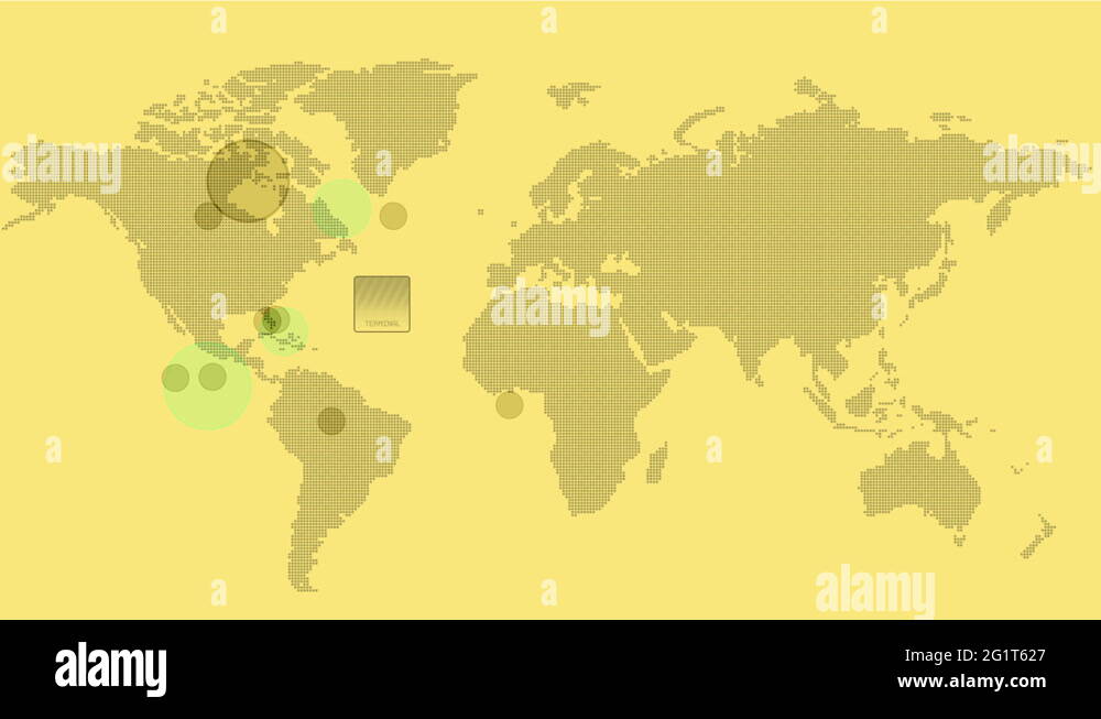 4k Global GPS data detect earth map military radar GPS navigation ...