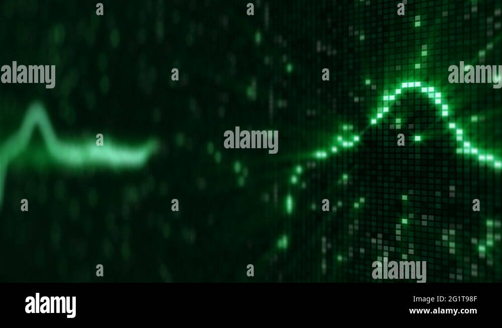 EKG electrocardiogram pulse waveform loopable animation 4k UHD ...