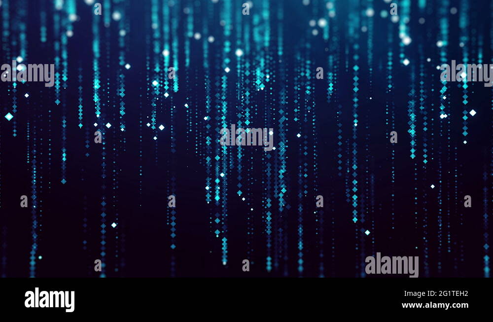 Background with Blue Falling Particles Stock Video Footage - Alamy