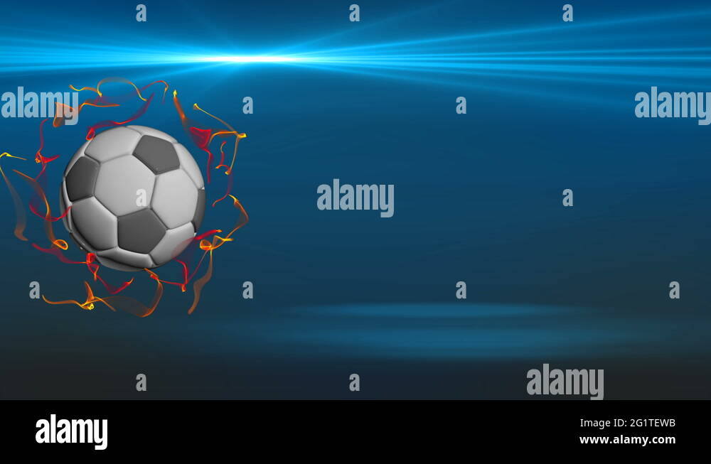 Rotating soccer ball on a black background, video loop Stock Video ...
