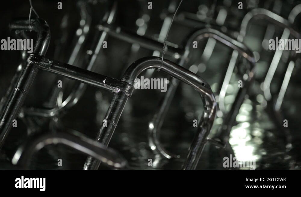 The process of galvanizing metal pipes and structures Stock Video ...