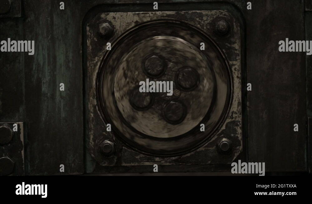 Rotating mechanism in the factory. Loading circle Stock Video Footage ...