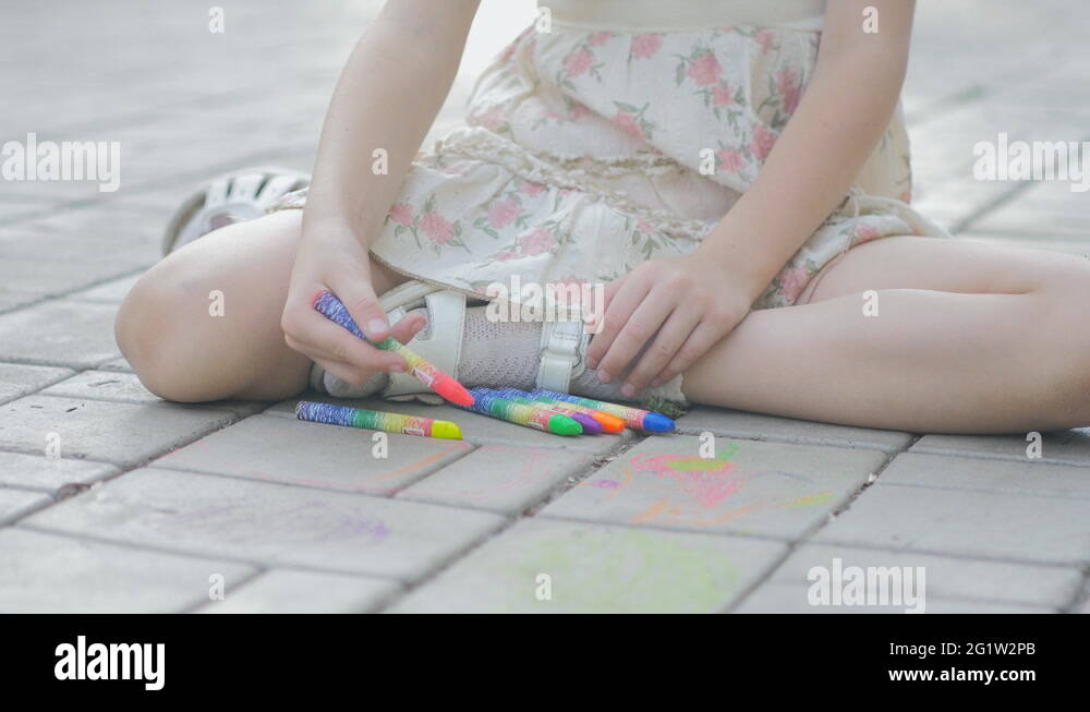 Little girl drawing outside Stock Videos & Footage - HD and 4K Video ...