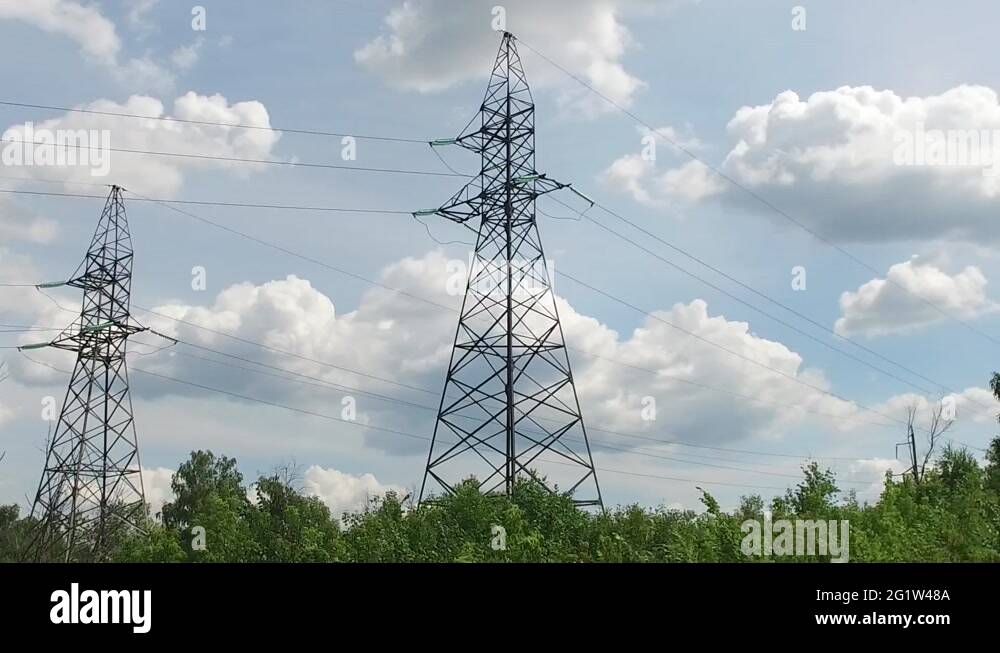 High voltage overland line Stock Videos & Footage - HD and 4K Video ...