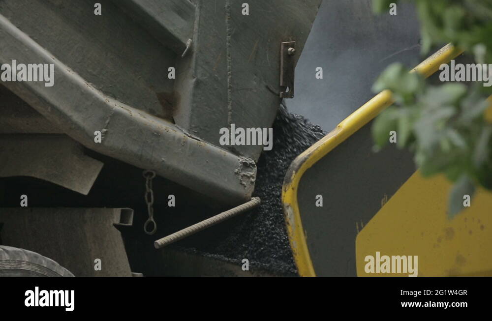 Tracked Paver At Asphalt Stock Video Footage - Alamy