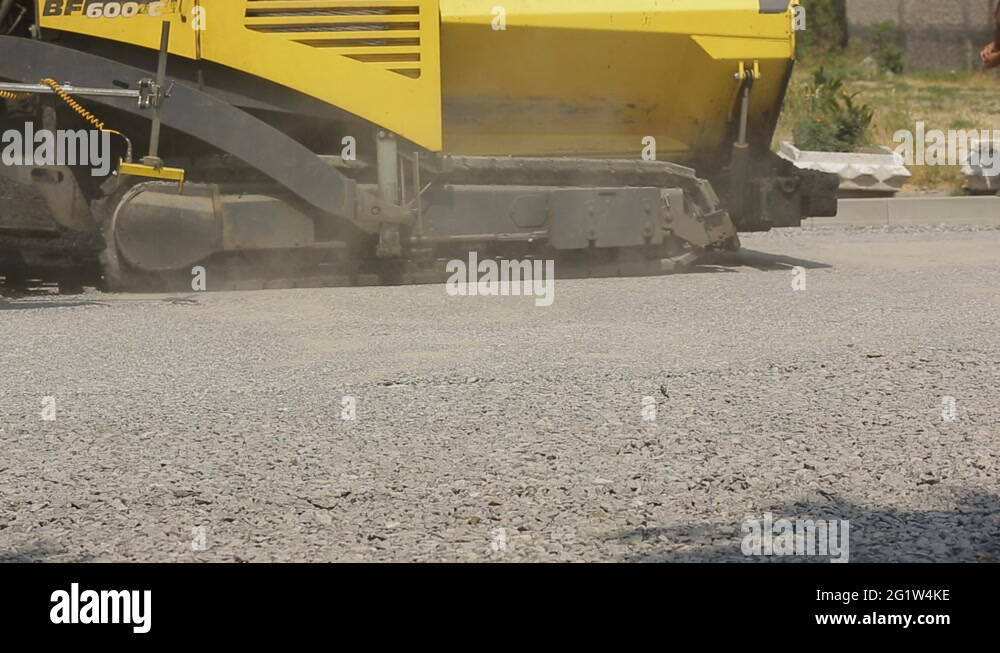 Tracked Pavers Laying Asphalt Stock Video Footage - Alamy