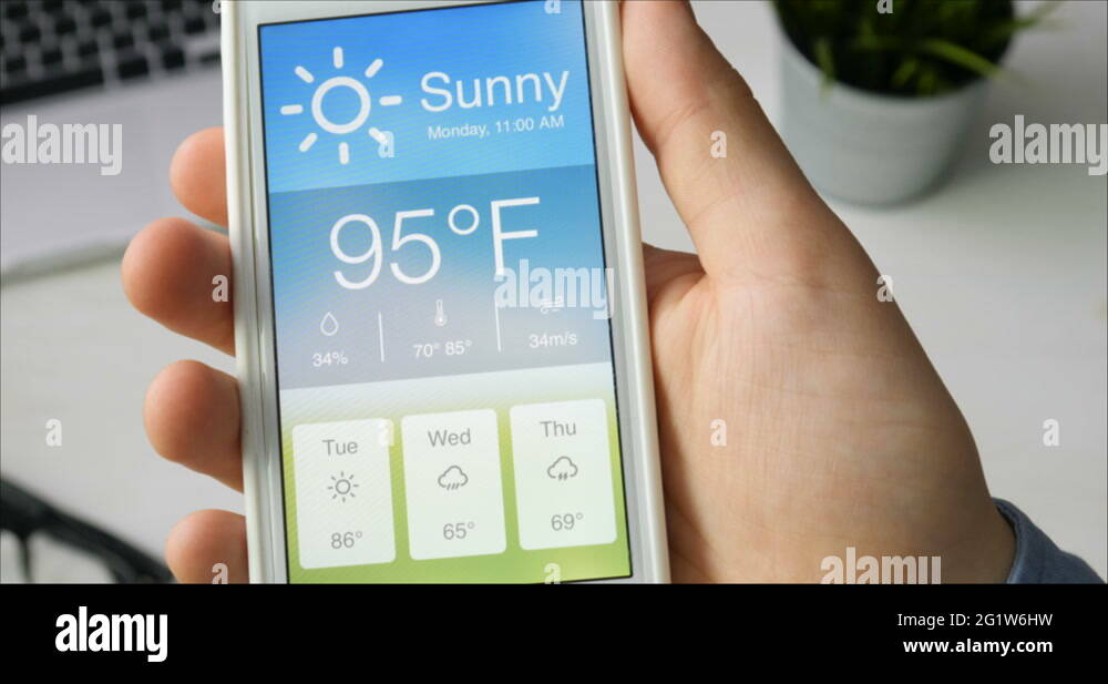 Weather app sunny Stock Videos & Footage - HD and 4K Video Clips - Alamy