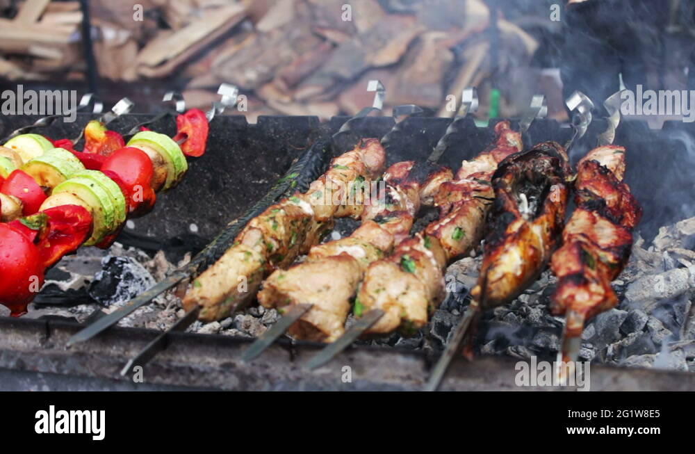 Outdoor barbecue russian grill Stock Videos & Footage - HD and 4K Video ...