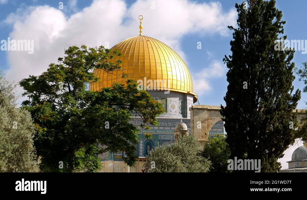 Dome of the Rock in Jerusalem over Temple Mount Stock Video Footage - Alamy