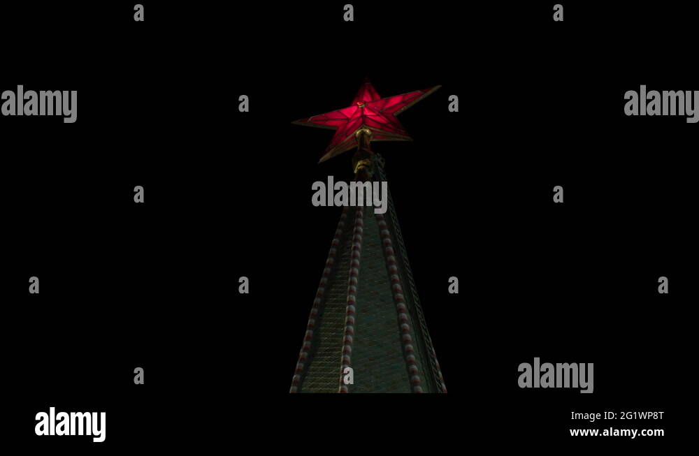 Kremlin ruby star and tower as a symbol of Russia power and the ...