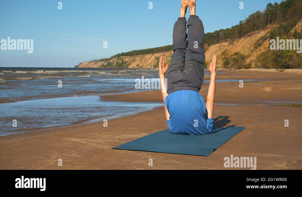 Pose bridge. Fitness and healthy lifestyle. Sexy man and a healthy ...