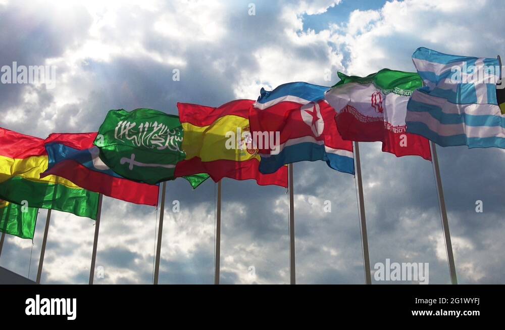 Flags different countries nations Stock Videos & Footage - HD and 4K ...