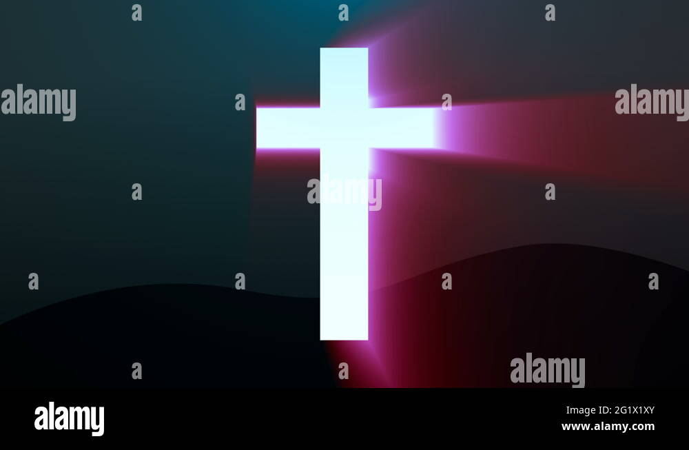 Light cross of Christ, ray beams background Stock Video Footage - Alamy