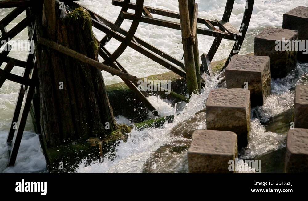 Water Mill Wheel Stock Video Footage - Alamy
