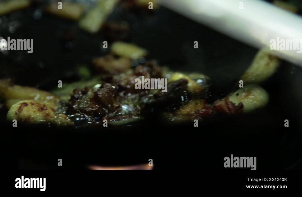 Korea Food in hot pan Korean Restaurant Stock Video Footage - Alamy