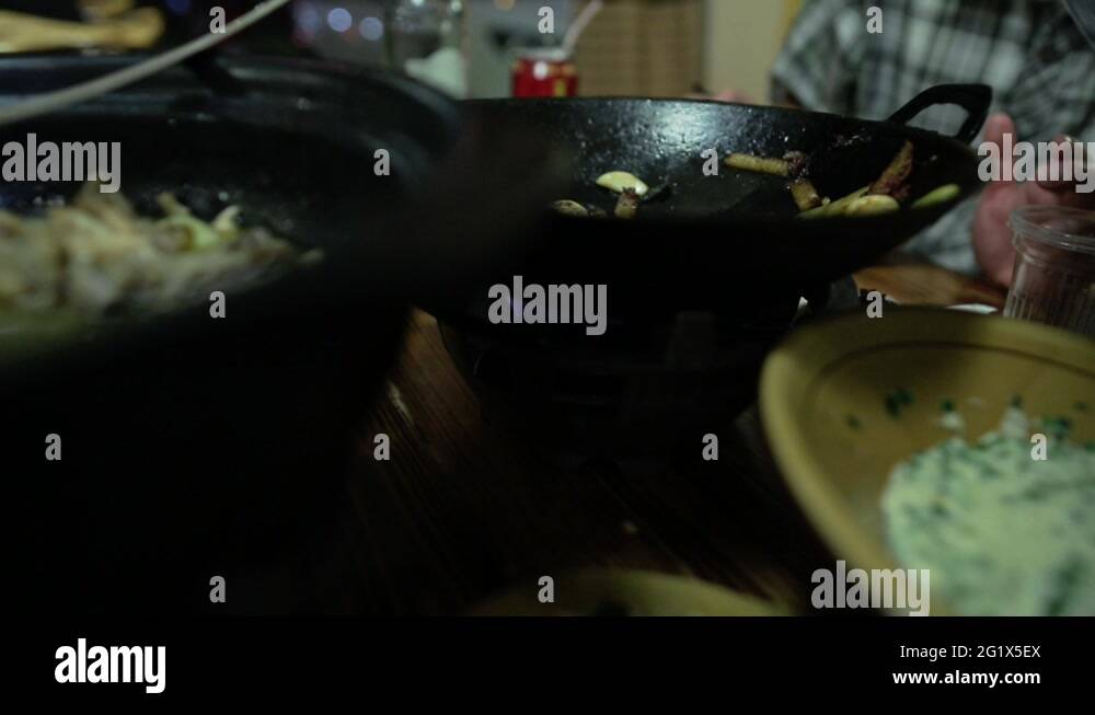 Korea Food in hot pan Korean Restaurant Stock Video Footage - Alamy