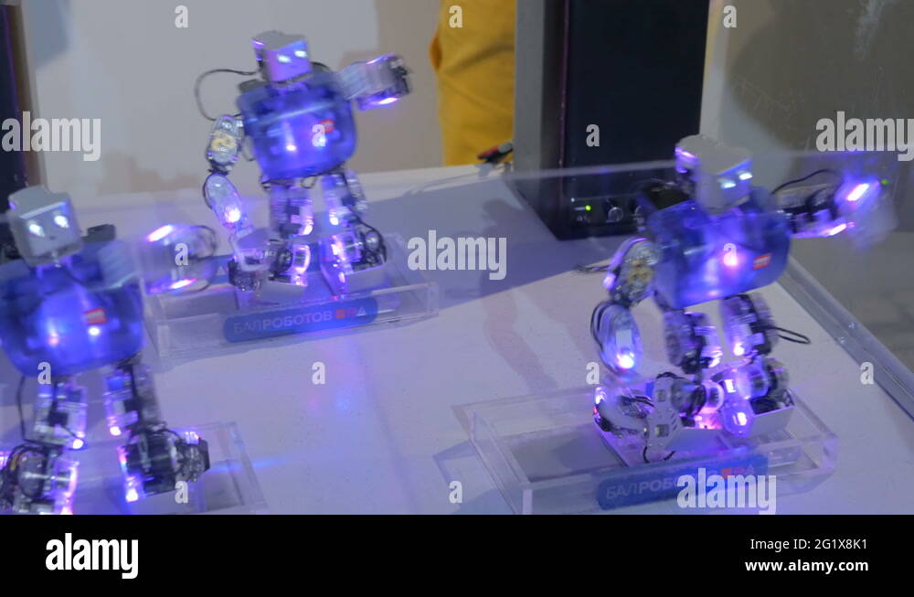 Humanoid robot dancing at robotic show Stock Video Footage - Alamy