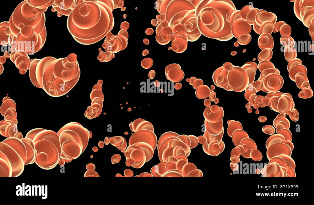 blood clot thrombus. medical background.3d animation. seamless loop ...