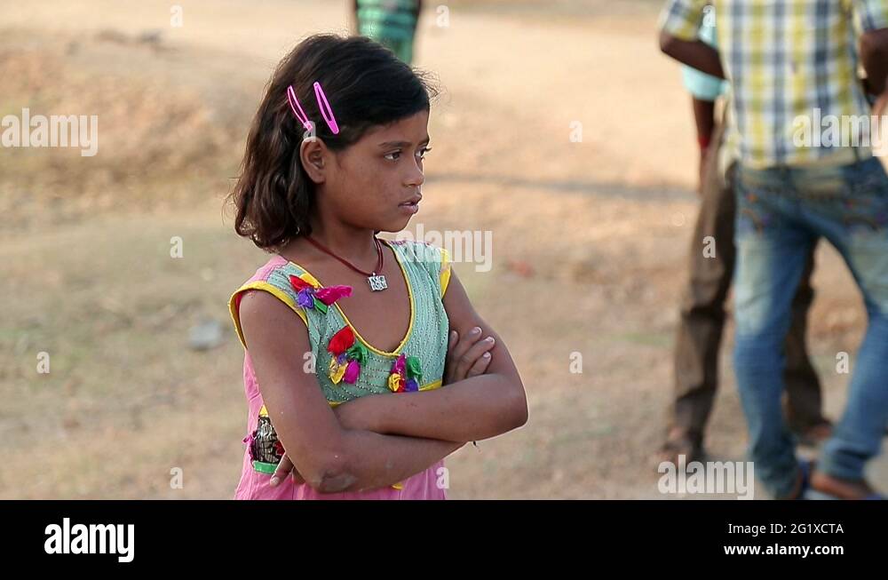 Asian child. Scared poor indian village children Stock Video Footage ...