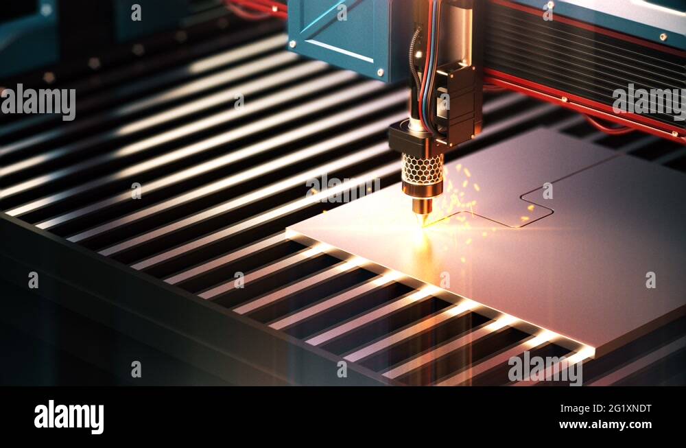 metall cutter cut the steel. 4k 3d animation Stock Video Footage - Alamy