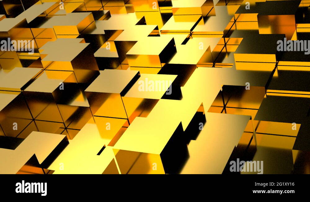 Gold square blocks abstract background Stock Videos & Footage - HD and ...