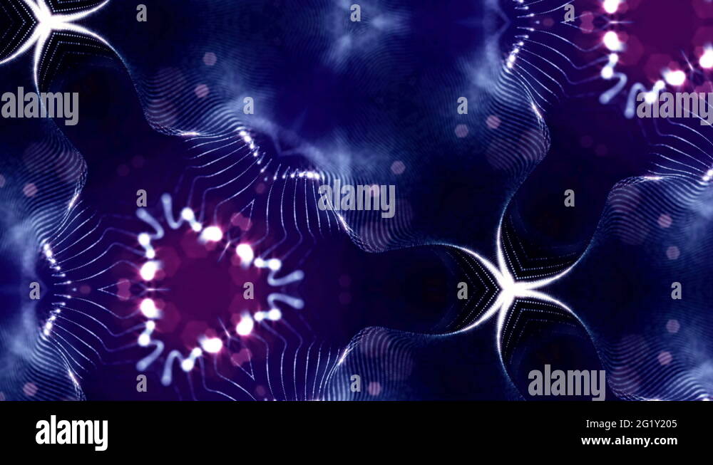 Blue Violet Loopable Abstract Particle Background With Depth Of Field