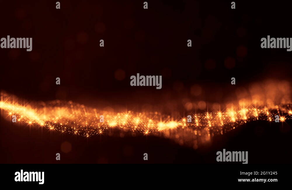 gold loopable abstract particle background with depth of field, glow sparkles of Stock Video ...