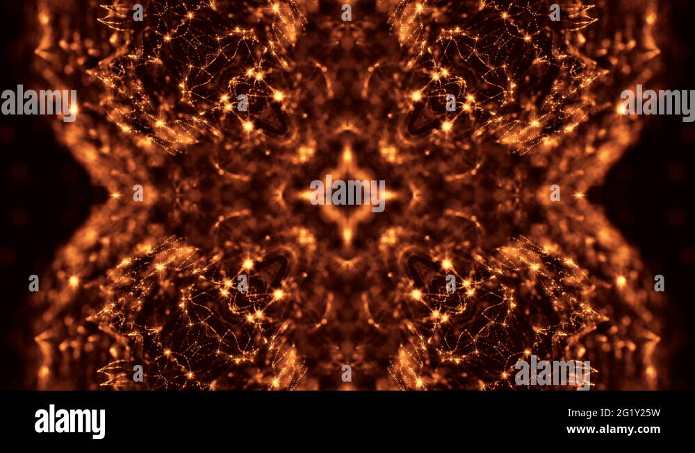 gold loopable abstract particle background with depth of field, glow sparkles of Stock Video ...