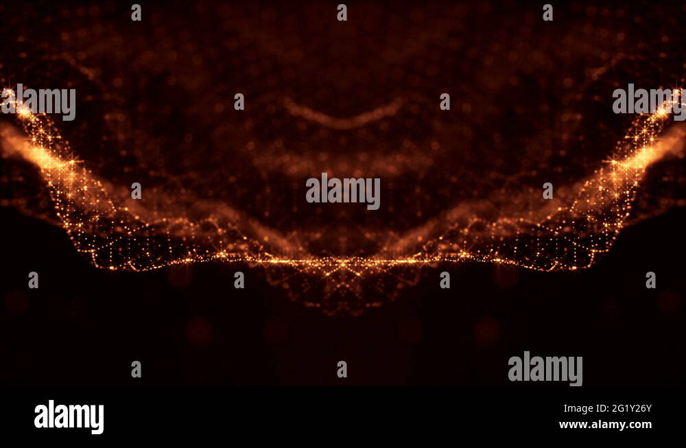 gold loopable abstract particle background with depth of field, glow sparkles of Stock Video ...