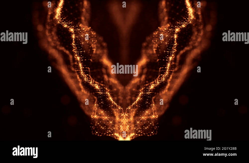 gold loopable abstract particle background with depth of field, glow sparkles of Stock Video ...