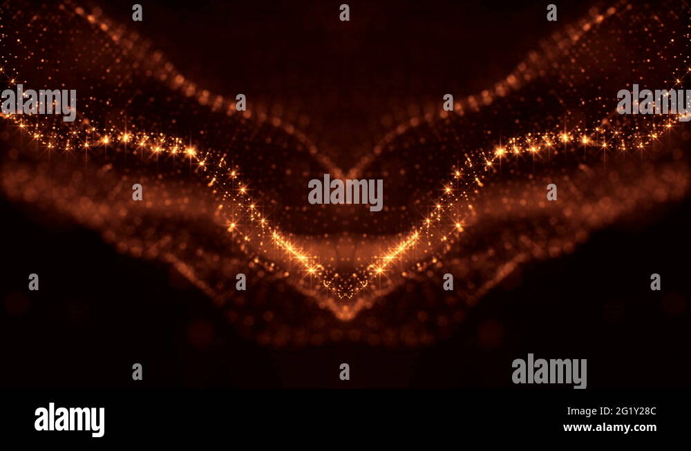 gold loopable abstract particle background with depth of field, glow sparkles of Stock Video ...