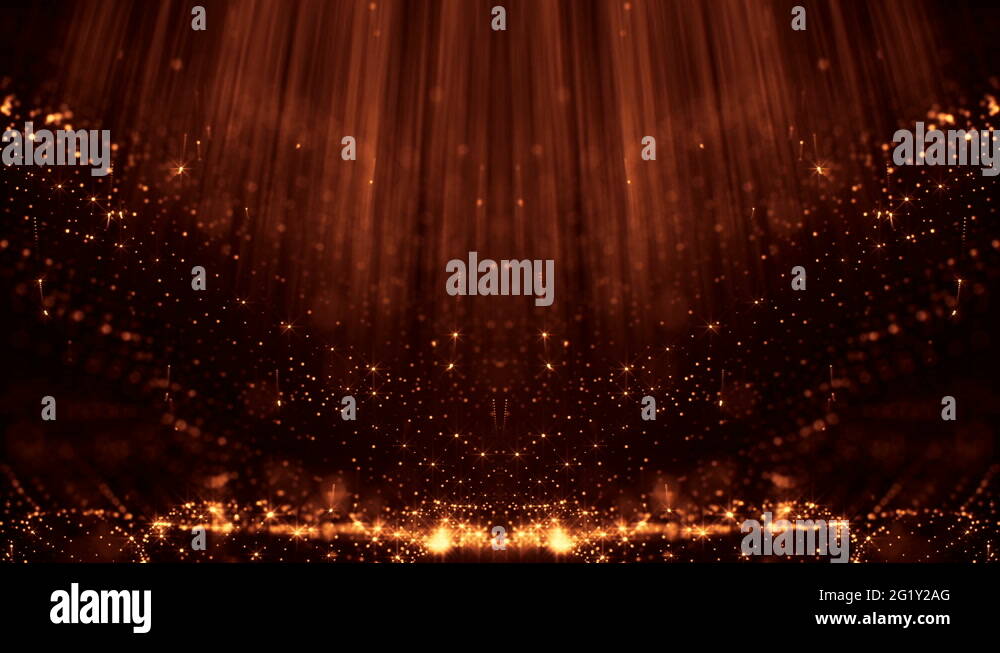 gold loopable abstract particle background with depth of field, glow sparkles of Stock Video ...