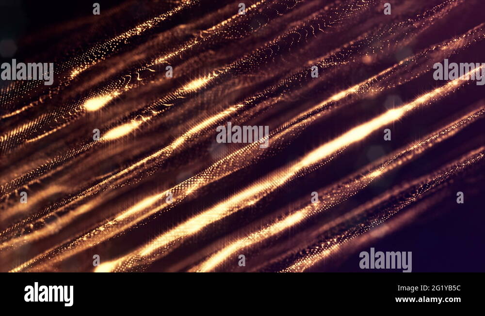 3d rendering background with particles with depth of field. Loop ...