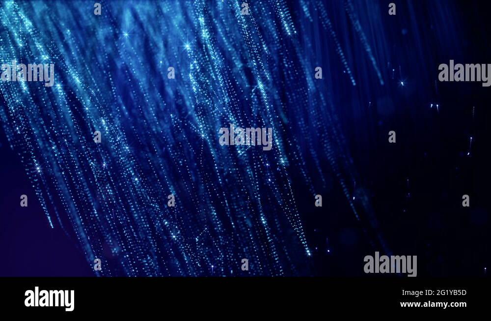 3d rendering background with particles with depth of field. Loop ...