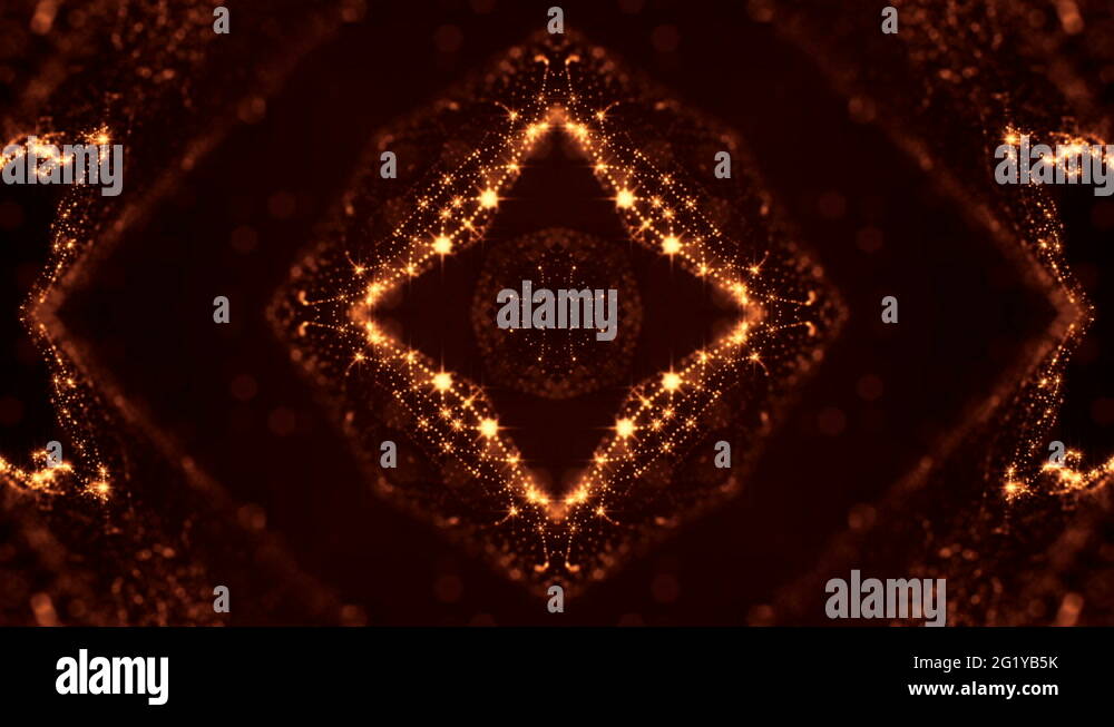 3d rendering background with particles with depth of field. Loop ...