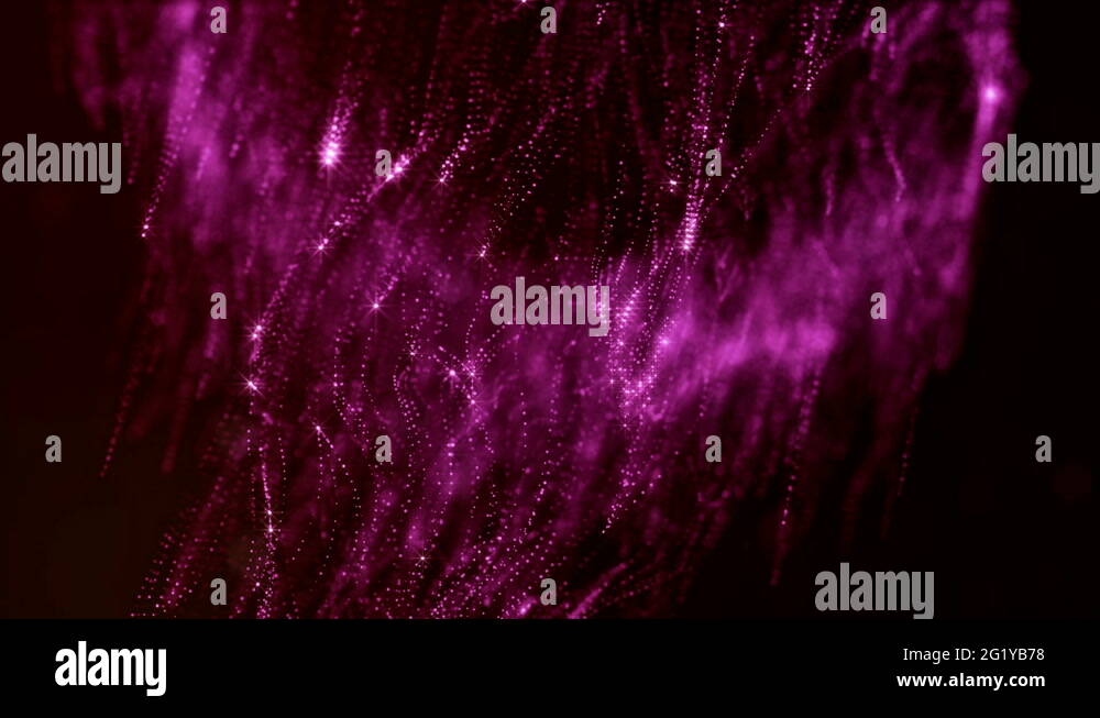 3d rendering background with particles with depth of field. Loop ...