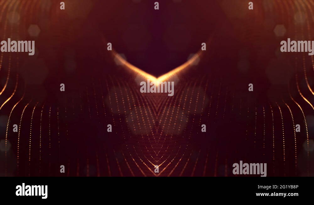 3d rendering background with particles with depth of field. Loop ...