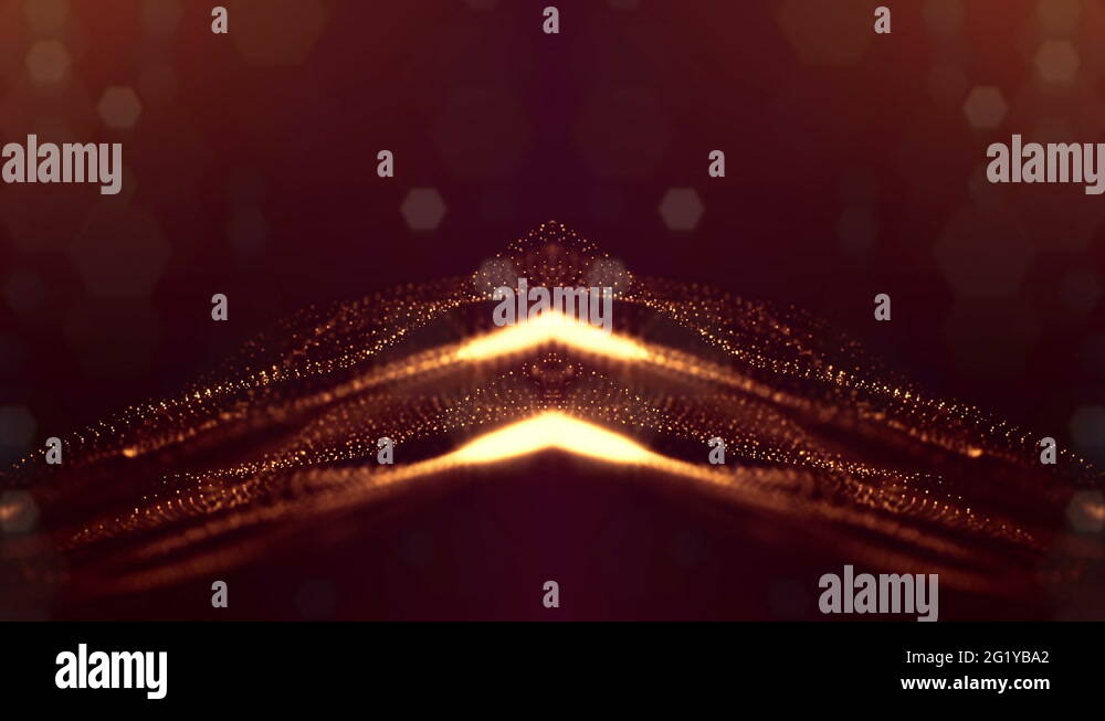 3d rendering background with particles with depth of field. Loop ...