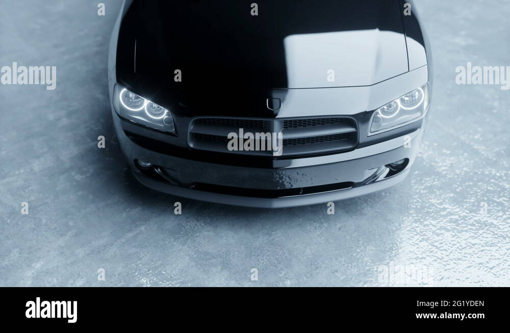 Black luxury car in studio. Realistic 4k animation Stock Video Footage ...