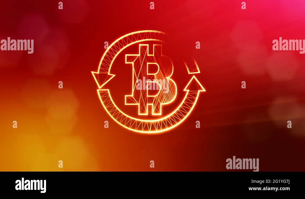 logo bitcoin inside the circular arrows. Financial background made of ...