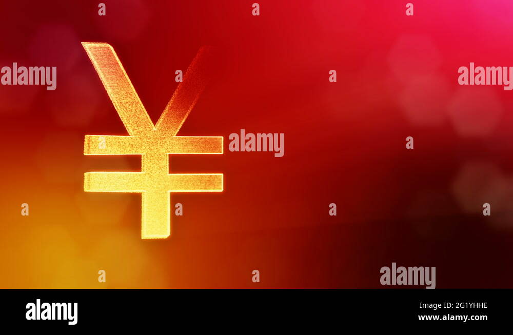 Animation icon or emblem of Japanese yen Logo.. Background made of glow ...