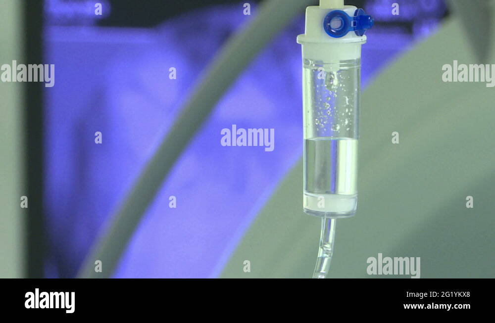 IV fluids in surgery. Counter dropper with the medication Stock Video ...