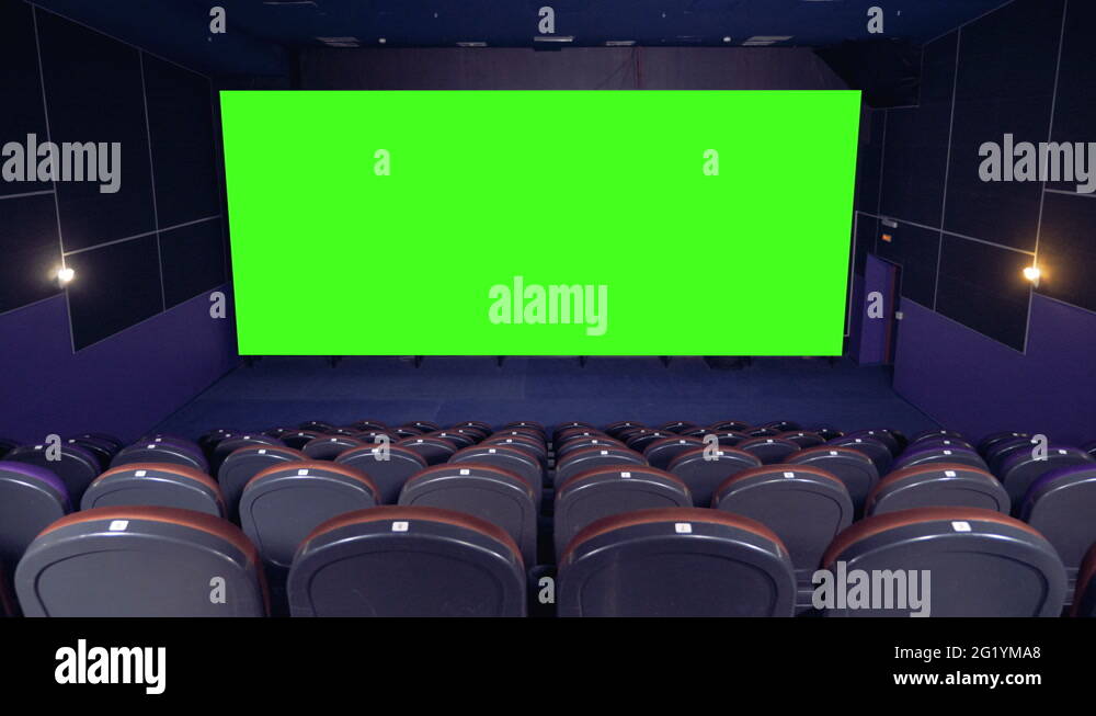 Cinema movie theatre with a green screen. 4K Stock Video Footage - Alamy