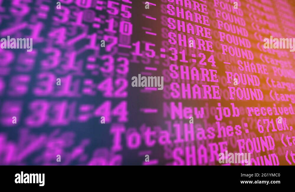 Mining Cryptocurrency process program on display PC. Using Software ...