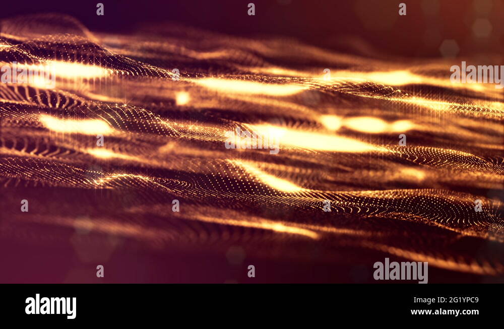 3d rendering background with particles and depth of field. Loop ...