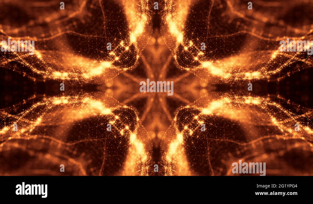 3d rendering background with particles and depth of field. Loop ...