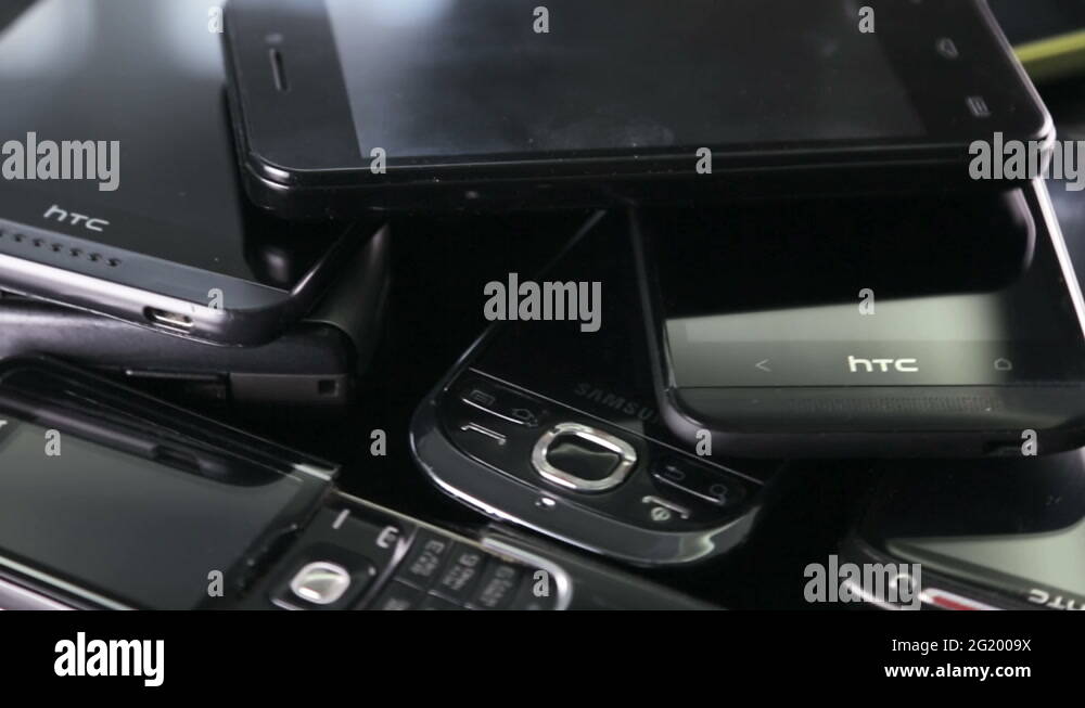 outdated models of mobile phones and smartphones Stock Video Footage ...